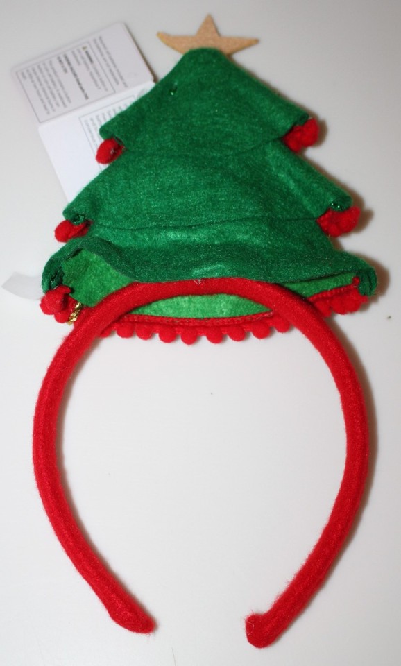 Be Jolly - Multi-Color w Green Glitter Christmas Tree Holiday Headband ...