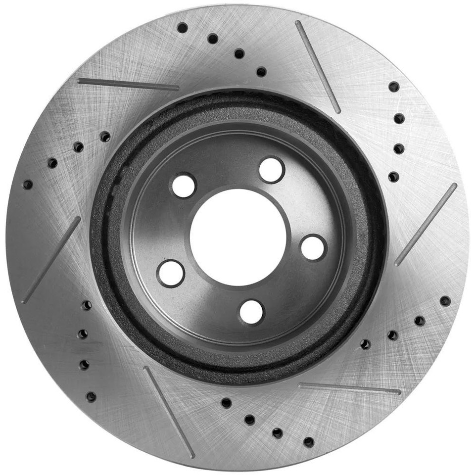New Cross-drilled Brake Disc Fits Dodge Challenger GT 6 Cyl 3.6L By ...