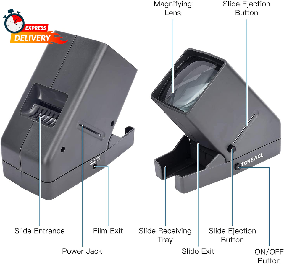 35Mm Slide and Film Viewer, Negative Scanner, Desk Top LED Lighted ...