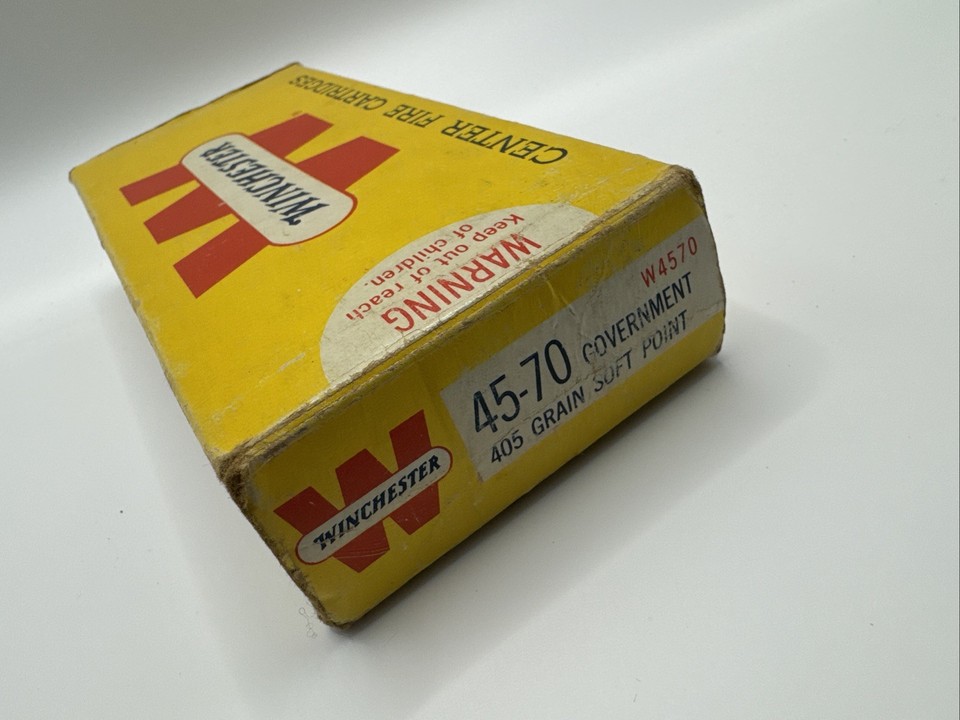Vintage EMPTY Winchester Rifle Box Yellow And Red 45-70 Government ...