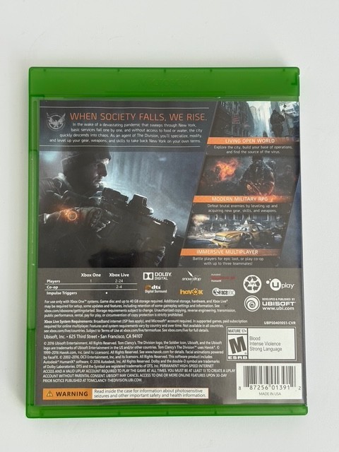 Tom Clancy's the Division (Xbox One, 2016) - FREE SHIPPING | eBay