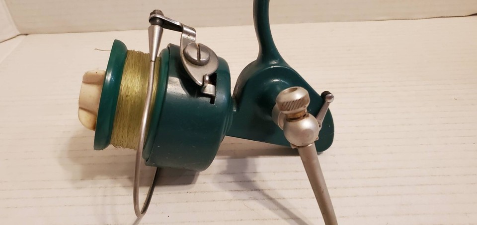 Vintage PENN 710 Spinfisher Spinning Reel, green USA Made Working Well ...