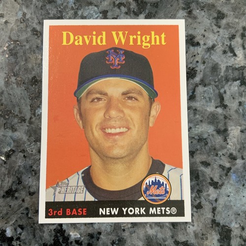 David Wright 2007 Topps Heritage Yellow Name SP #92 New York Mets Short ...