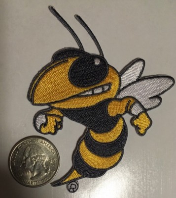 Georgia Tech patch yellow jackets bee patch GA Tech iron on or sew on 3 ...