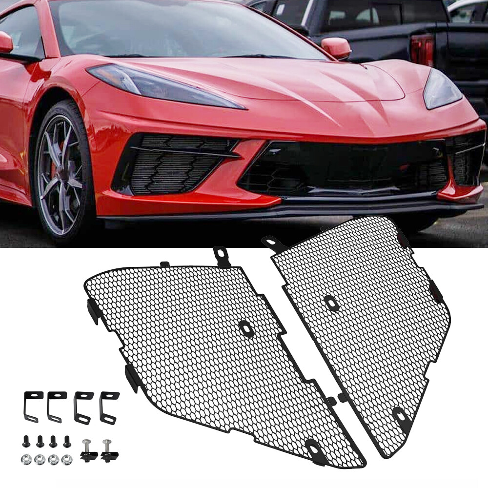 For Corvette C8 Z51 2020-2024 Front Grill+Side Intake Mesh Grille ...