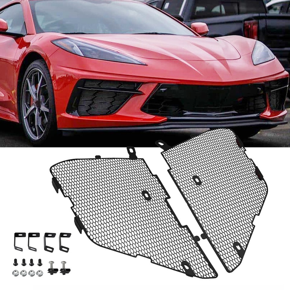 For Corvette C8 Z51 2020-2026 Front Grill+Side Intake Mesh Grille ...