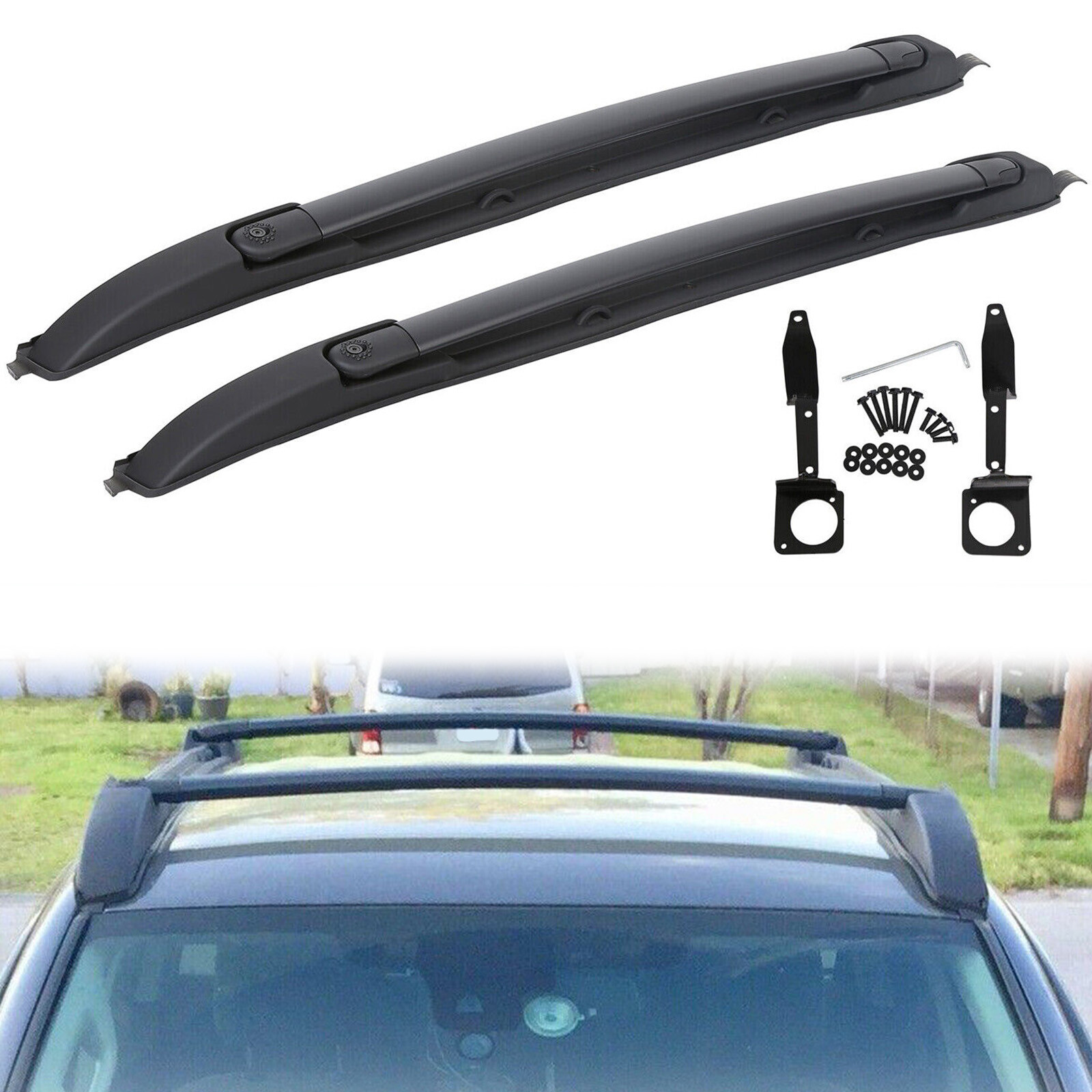 Roof Rack Fits Toyota Tacoma 2005-2023 2x Cross Bar+2x Side Rail For ...