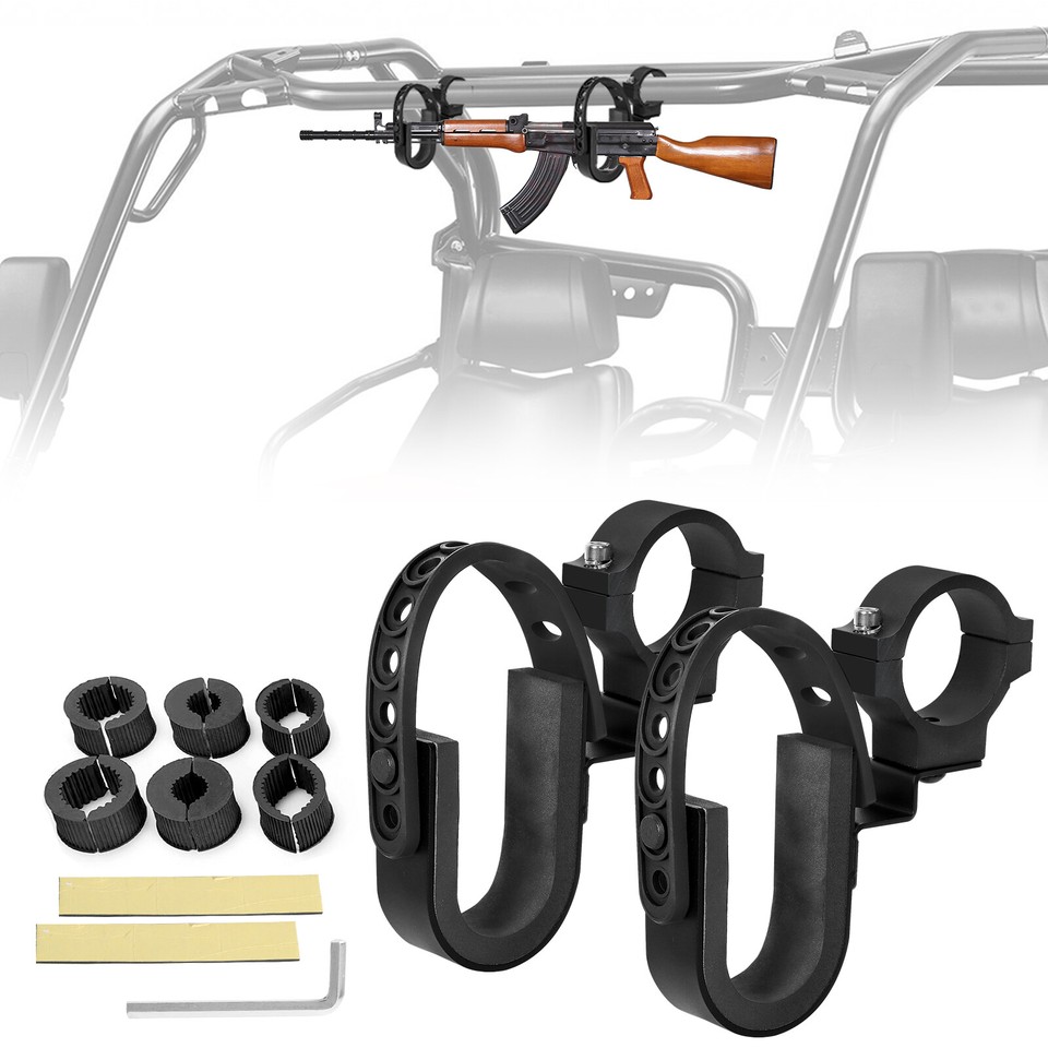 UTV Overhead Roof Gun Holder Bow Rifle Rack For Polaris RZR Ranger XP ...
