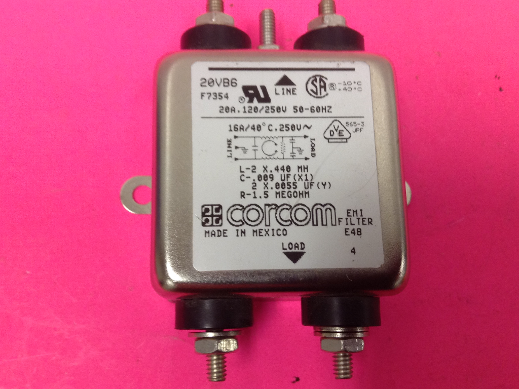 CORCOM EMI FILTER - Part #20VB6 | eBay