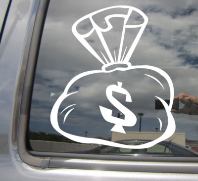Money Bag Moneybag Sack Gold Car Laptop Bumper Window Vinyl Decal ...