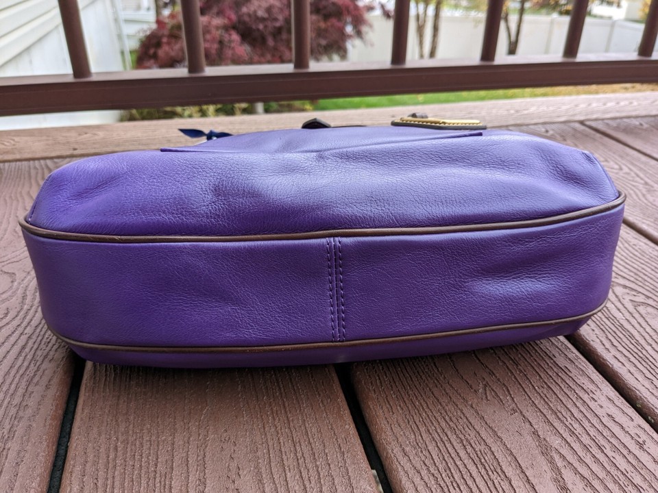 Dooney & Bourke Plum Purple 💜 Dillen Leather Teardrop Hobo | eBay