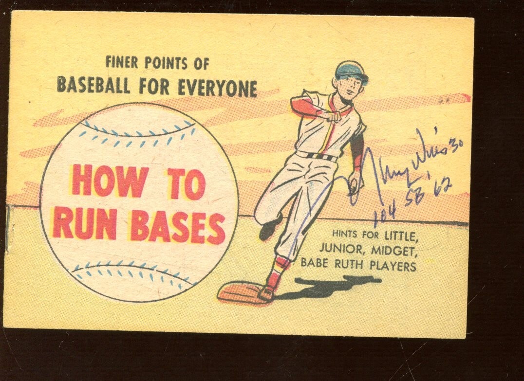 1965 Wm. C. Popper How To Run Bases Booklet Maury Wills #30 104 SB 62 ...