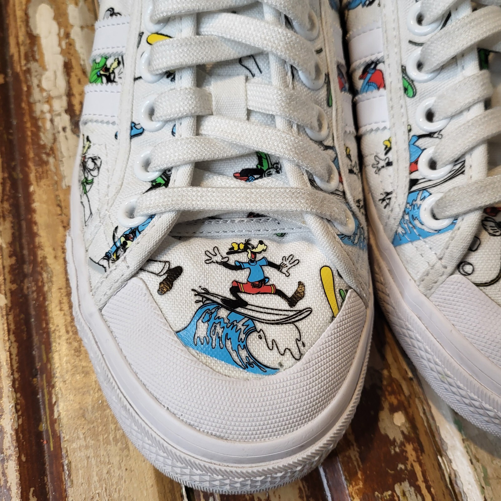 Adidas Original X Disney Sport Goofy Sneaker Shoes Wh… - Gem