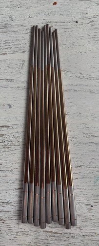 Lot of 9 Resusable Metal Two-tone Copper-Colored Chop Sticks 9" Long | eBay