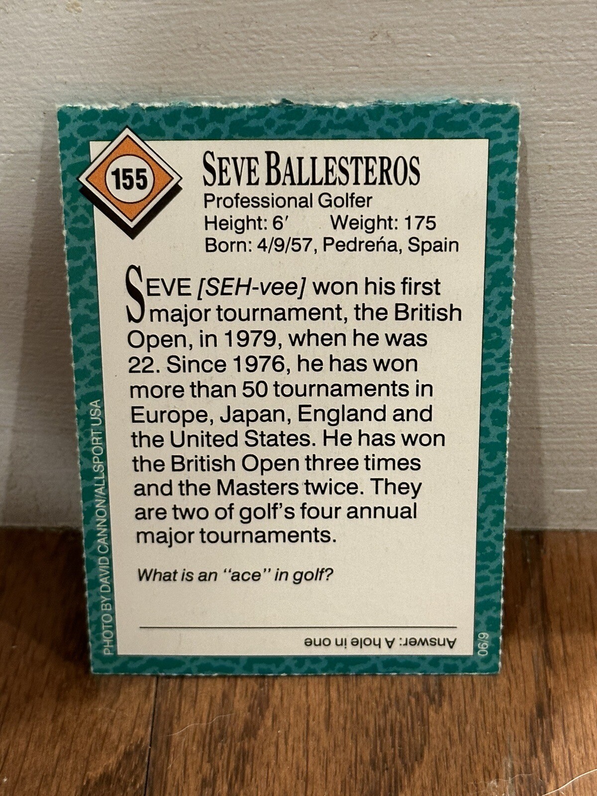 1990 Sports Illustrated for Kids Series 1 Seve Ballesteros #155 Card | eBay