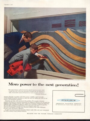 Original Print advertisement Cyanamid Anticline Oil Field American ...