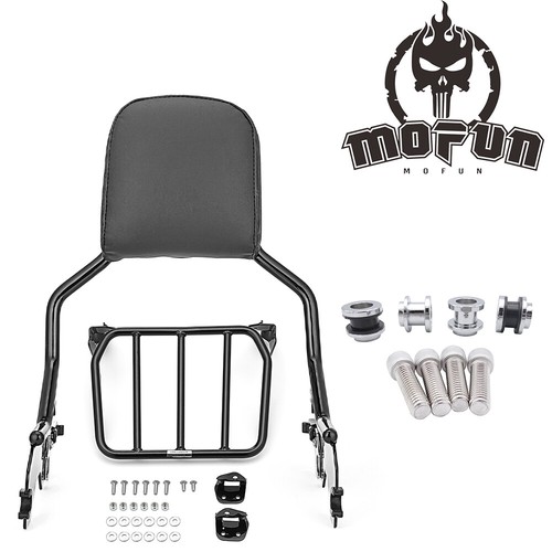 MOFUN Backrest Sissy Bar Luggage Rack Docking For Harley Low Rider ST ...