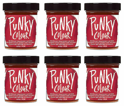 6X Jerome Russell Punky Color Semi-Permanent Hair Color Poppy Red ...