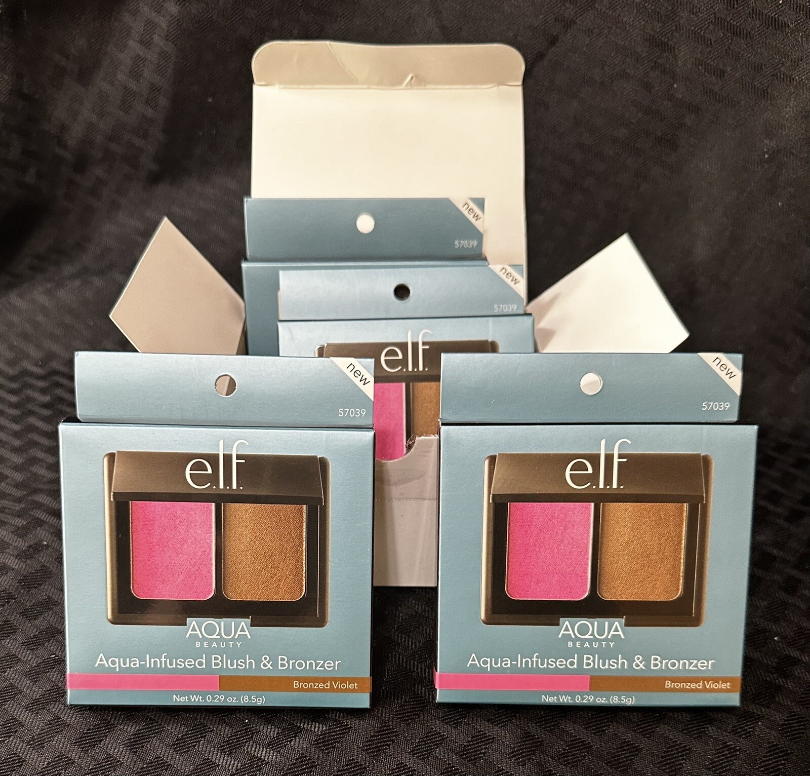 e.l.f. Aqua Beauty Aqua-Infused Blush & Bronzer “Bronzed Violet” Lot Of ...