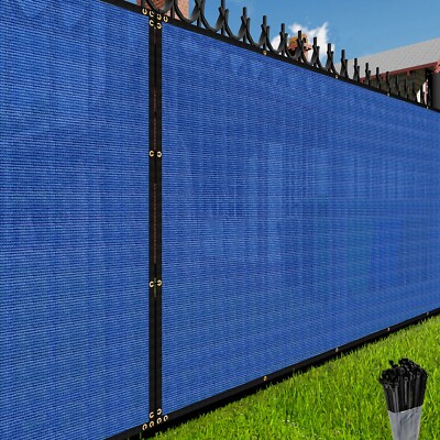 4ft Blue Privacy Fence Screen HDPE Fabric Netting Mesh Cover Yard Patio ...