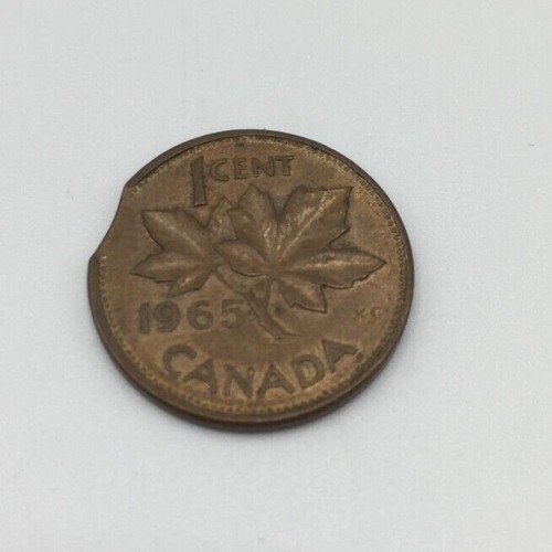 1965 Canada Penny with Clipped Planchet - 1 Cent - Error - Rare | eBay
