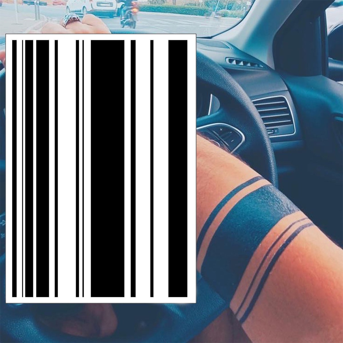 Black Striped Arm Tattoos Tattoo Sticker Black Stripe Waterproof