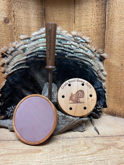 Custom Easy Grip Laminated Cherry Red Slate Turkey Friction Pot Call w ...