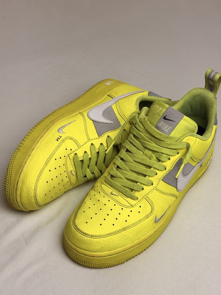 Nike Air Force 1 '07 LV8 Utility "Volt" sneakers - Size UK 8 | eBay UK