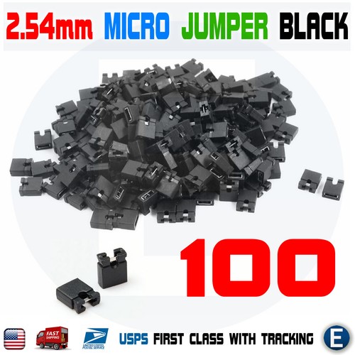 100PCS Mini Micro Jumper 2.54mm Standard Circuit Board Shunts Short ...