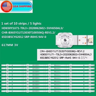 LED Backlight Strips For Hisense 65E3G 65AH55H 65R6G 65R6E4 65A6H 65A6G ...