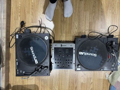 “2x SoundLAB Direct Drive DJ Turntables + Numark M3 Mixer — Fully ...