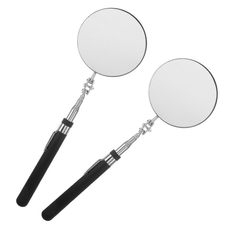 2pcs Telescoping Inspection Mirror: Auto Mirror On A Stick - Machine ...