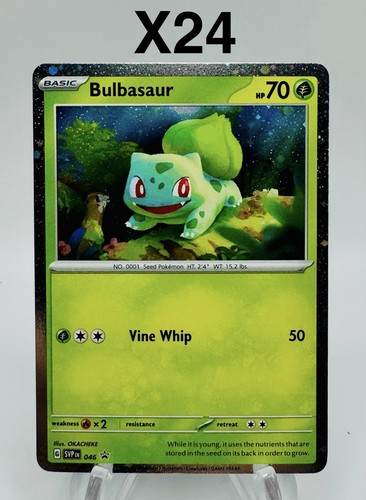 (X24) Pokémon 151 Promo Bulbasaur Charmander Squirtle SVP 046 047 048 ...