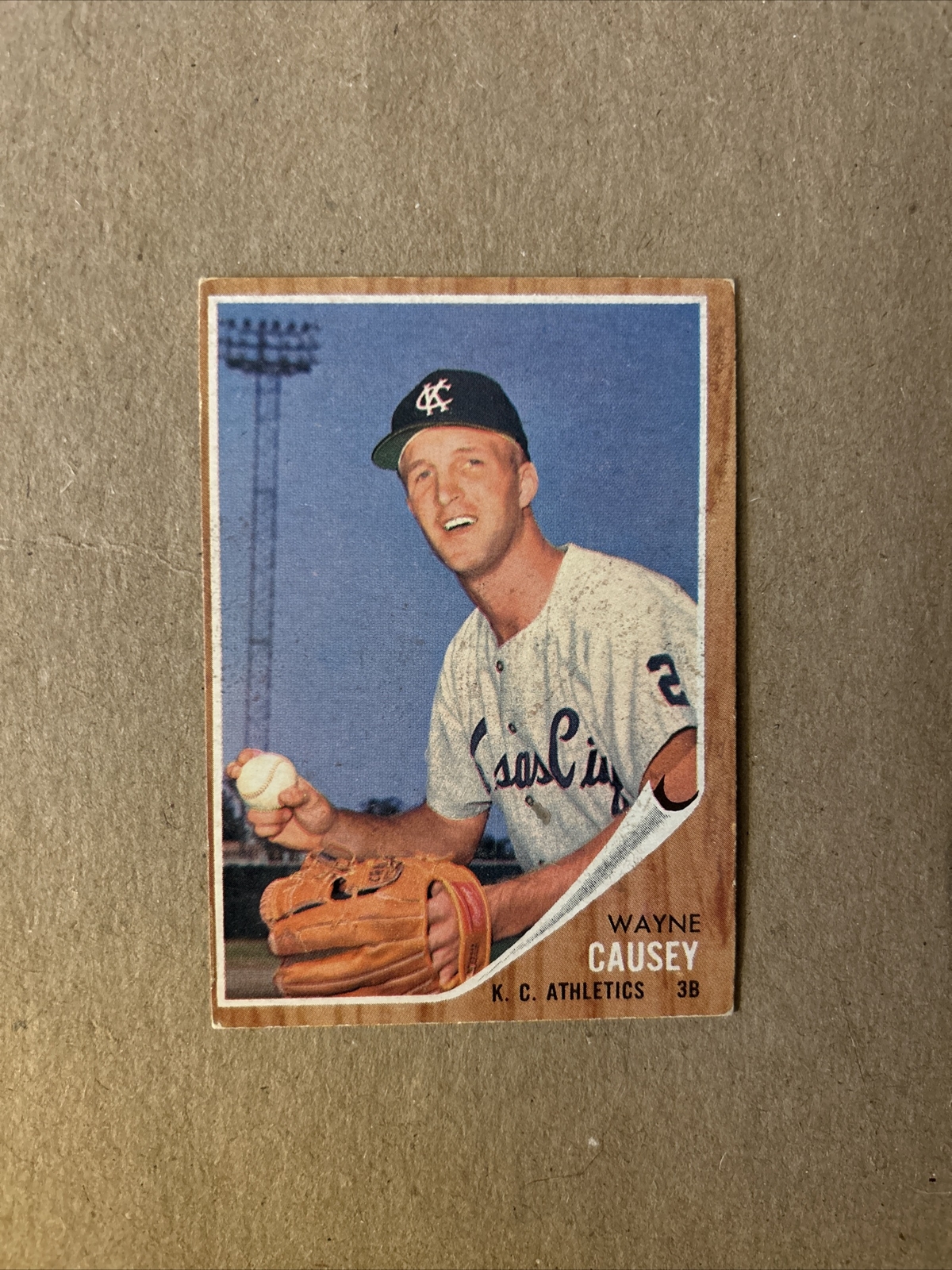 1962 Topps Baseball Wayne Causey Kansas City Athletics Card #496 | eBay