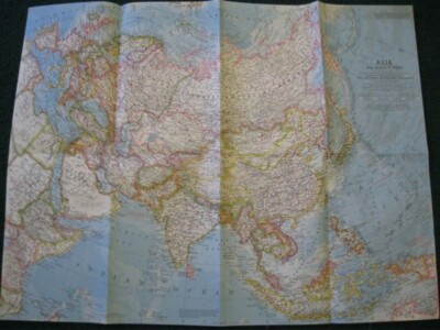 1959 ASIA NATIONAL GEOGRAPHIC MAP | eBay