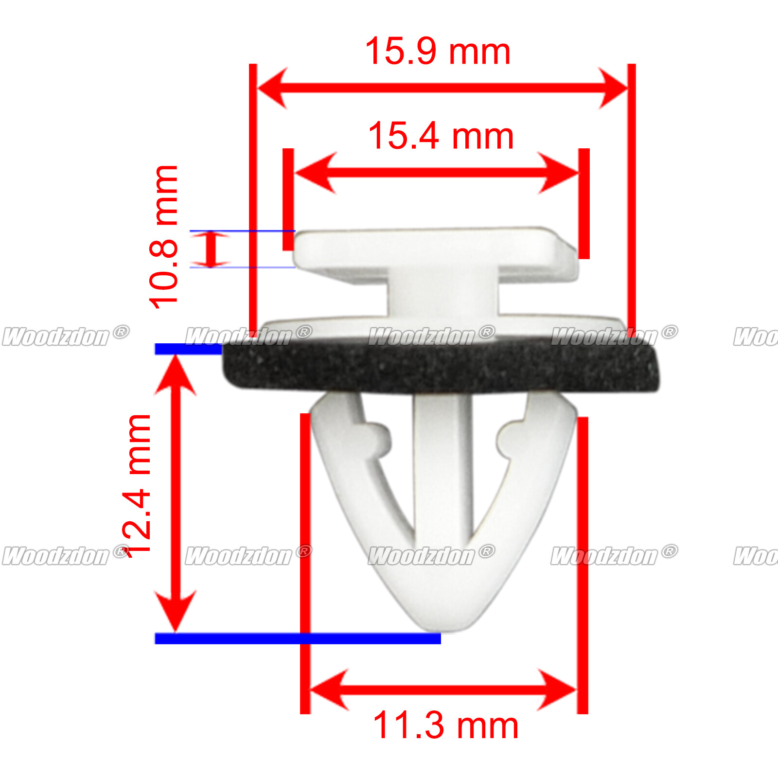 (10) Rocker Moulding Clip W/ Sealer Retainer A21244 87702-H1000 Fits ...