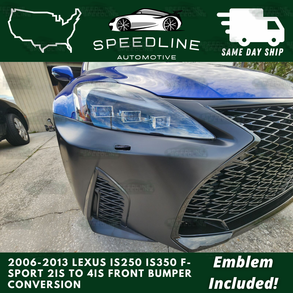 2IS to 4IS Front Bumper Conversion For 06-13 Lexus IS250/350/C to 2017 ...