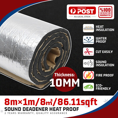 8㎡ Car Engine Bay Bonnet Sound Deadener Noise Insulation Foam Proofing ...