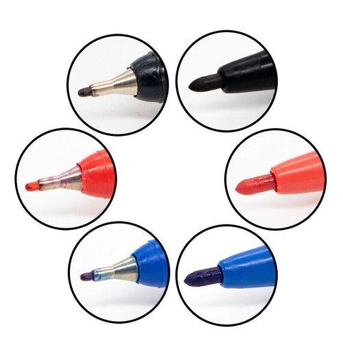 Permanent Marker Pens Waterproof Thin Fine & Thick Tip Writing CD-DVD ...