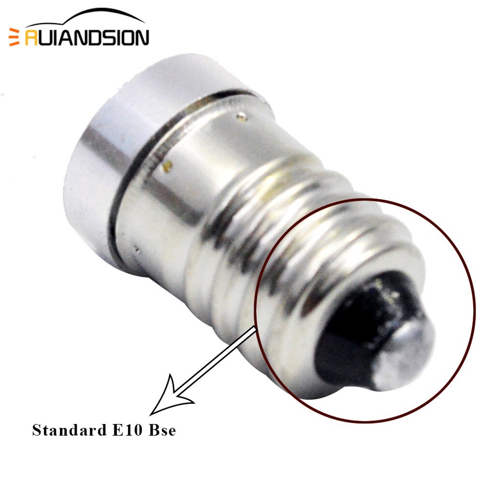 4pcs E10 LED 3V White For Flashlight Torch Bulb Lamp Mini Screw Bulb ...