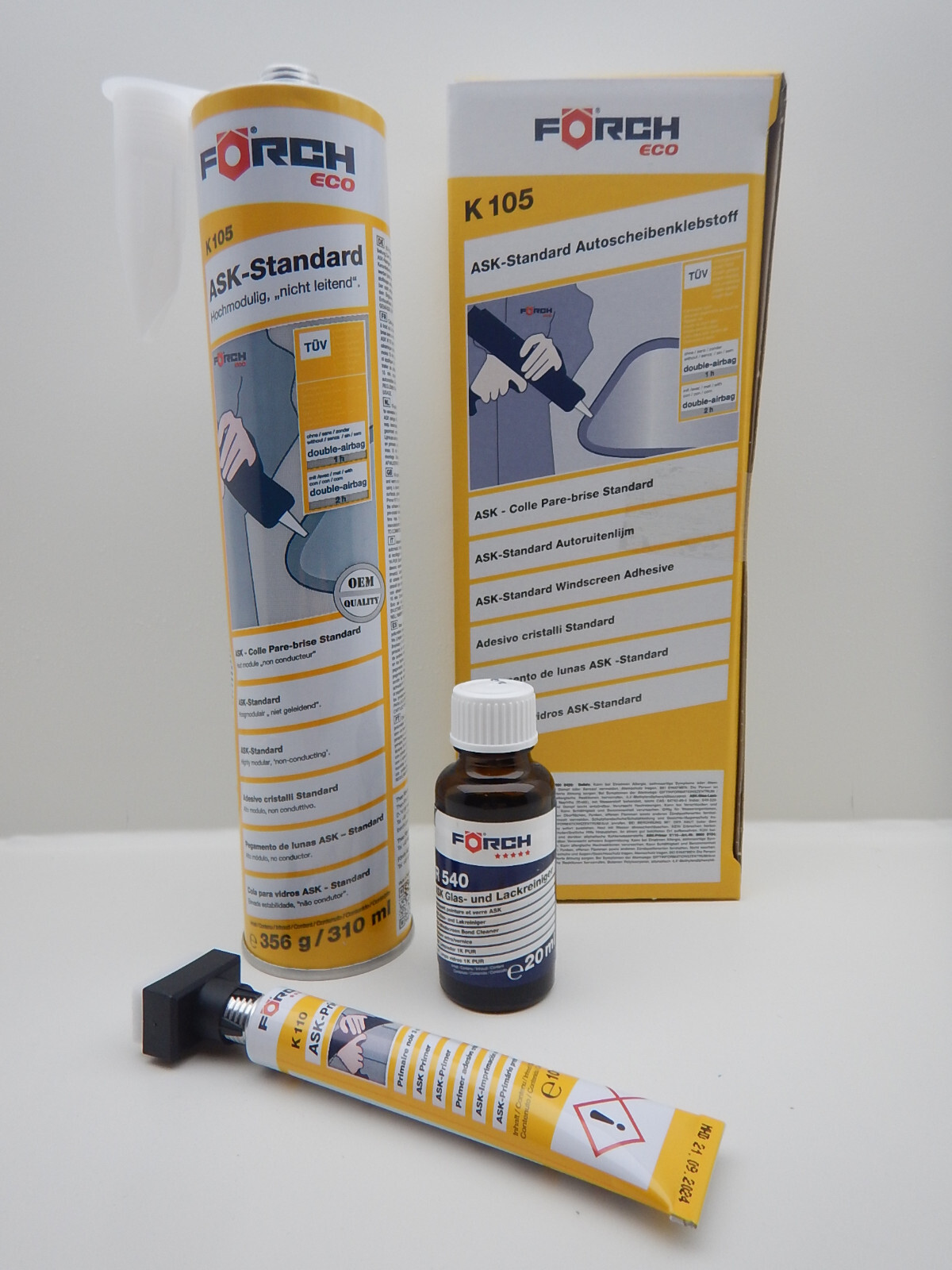 FÖRCH K105 Set Scheibenkleber Frontscheibe Windschutzscheibe Kartusche ...
