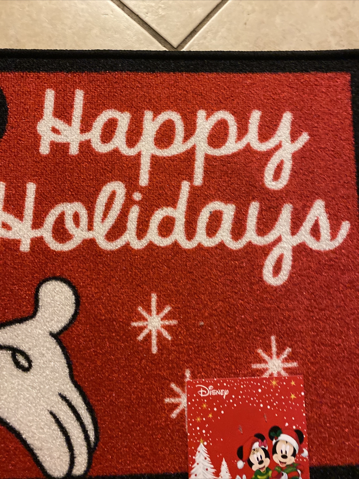 Disney Happy Holidays Christmas Mickey Mouse Accent Rug 20in X 32in | eBay
