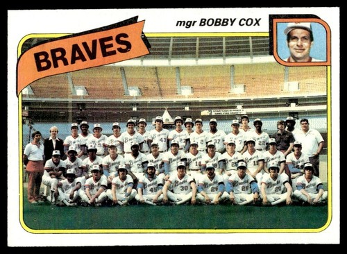 1980 Topps Baseball Card Braves Team Bobby Cox Unmarked #192 EX-MT+ | eBay