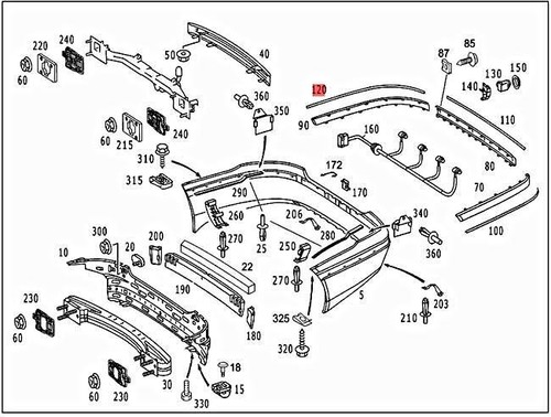 Genuine MERCEDES W220 Sedan Right Chromium cover 2208850474 | eBay