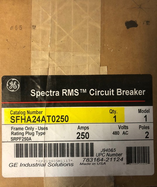 GE SFHA SFHA24AT0250 2 Pole 250 Amp Circuit Breaker for sale online | eBay
