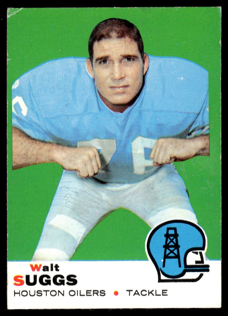 1969 Topps Football Card Walt Suggs Houston Oilers #118 EX | eBay