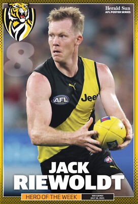 BIG 420mm,RICHMOND TIGERS team POSTER,AFL FOOTBALL , GR8 feedbacks | eBay