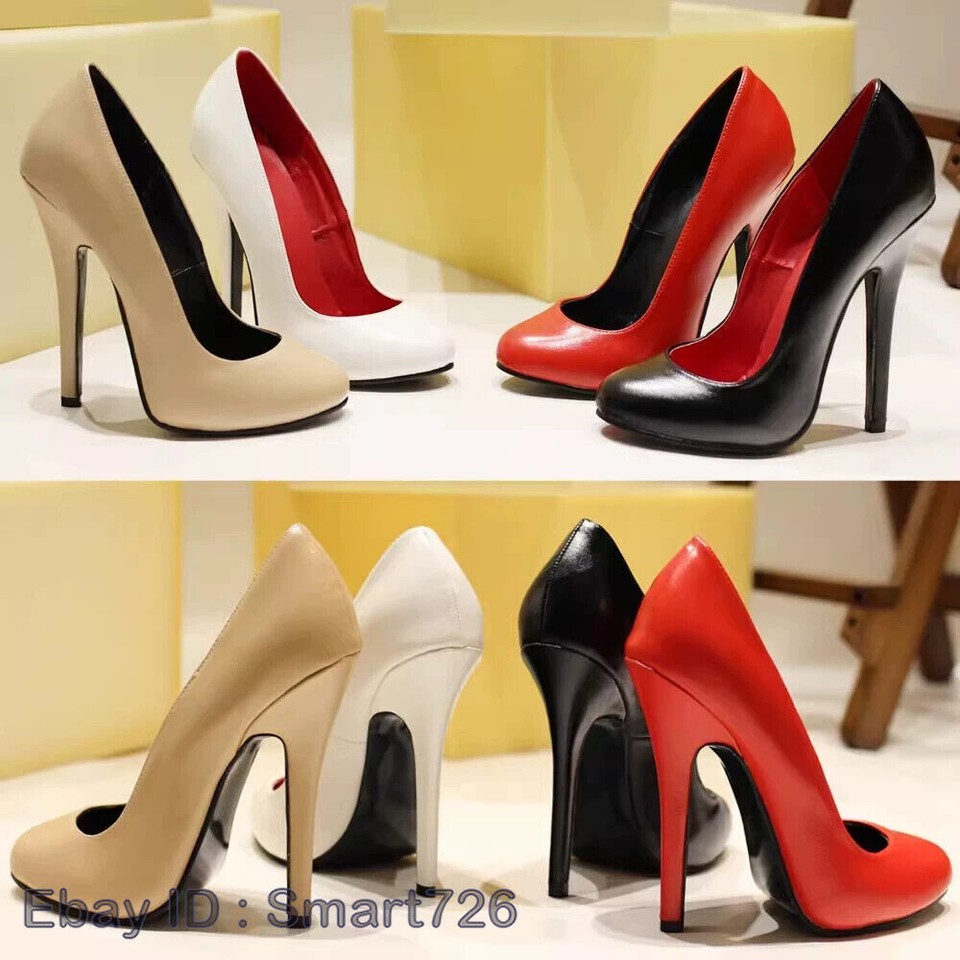 5.5 Inch Stiletto High Heel Unisex Sleek Night Club Round Toe Pump Man ...