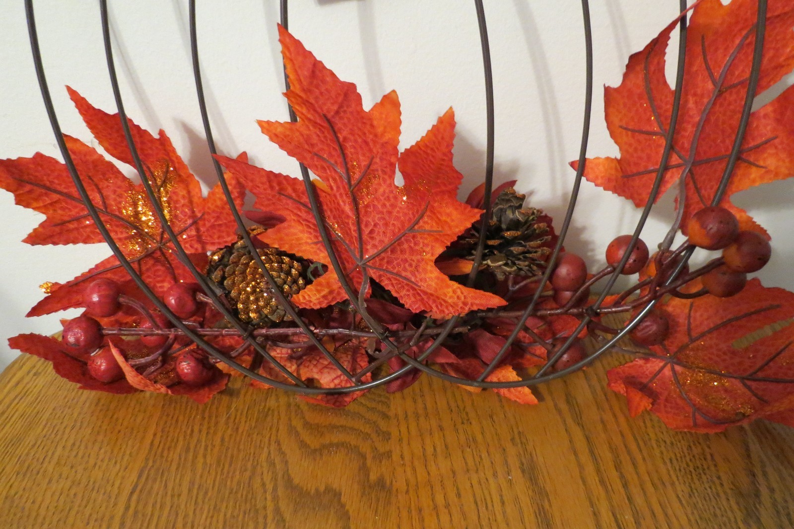 Wire Frame Pumpkin/Floral Fall Decor NWT | eBay