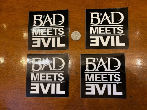 Bad Meets Evil Stickers(Lot of 4)-2011 4x4 The Sequel Eminem + Free ...